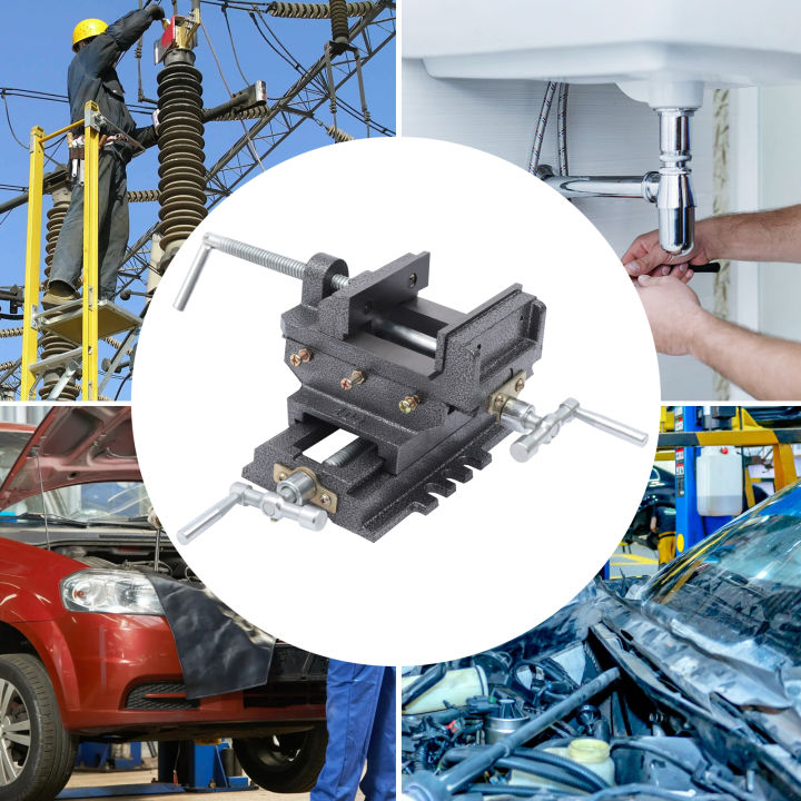 IEVQP Drill Press X-Y Compound Vise 2 Way Heavy Duty Cross Slide Vise ...