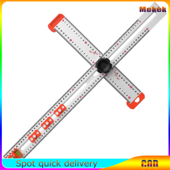 Drilling Positioning Ruler, T Square Ruler With Adjustable Positioning ...