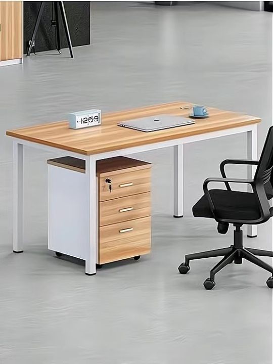Desk computer desk solid wood desk fashion simple table single employee ...