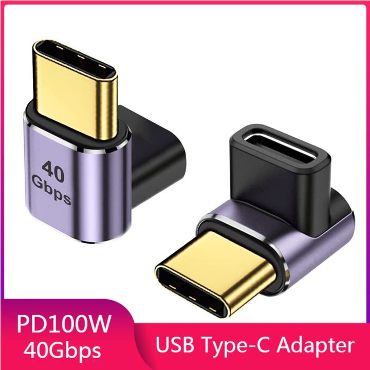 USB C Adapter 90 Degree USB-C Extender Right Angle 40Gbps PD 100W Fast ...