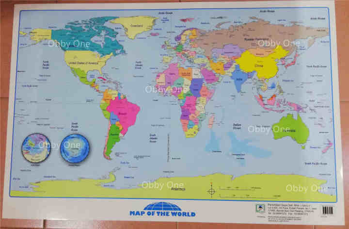 World Map Map of The World 世界地图 Peta Dunia 51x76cm ENGLISH | Lazada