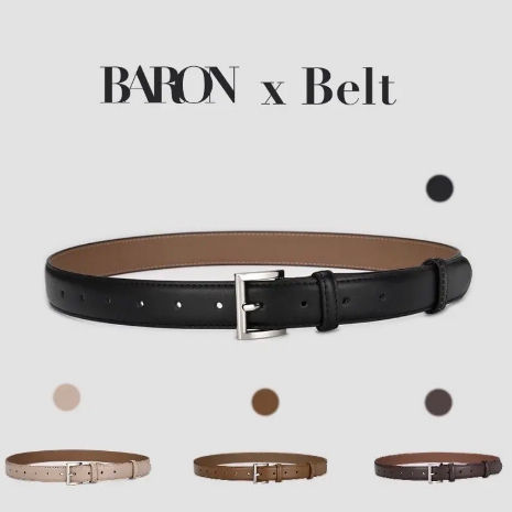 BARON Belt เข็มขัดหนังสำหรับผู้ชายและผู้หญิง♩ | Lazada.co.th