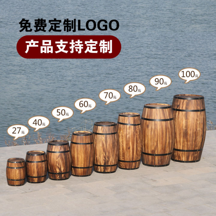 Decorative oak barrels, solid wood beer barrels, wooden bar wine cellar ...