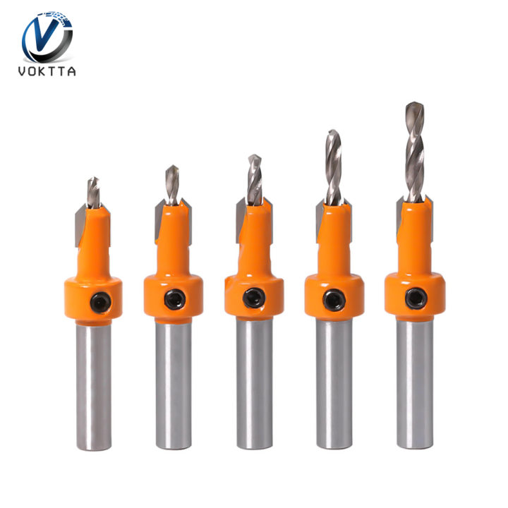 VOKTTA Countersink Drill Bits 8mm Round Shank Woodworking Counter ...