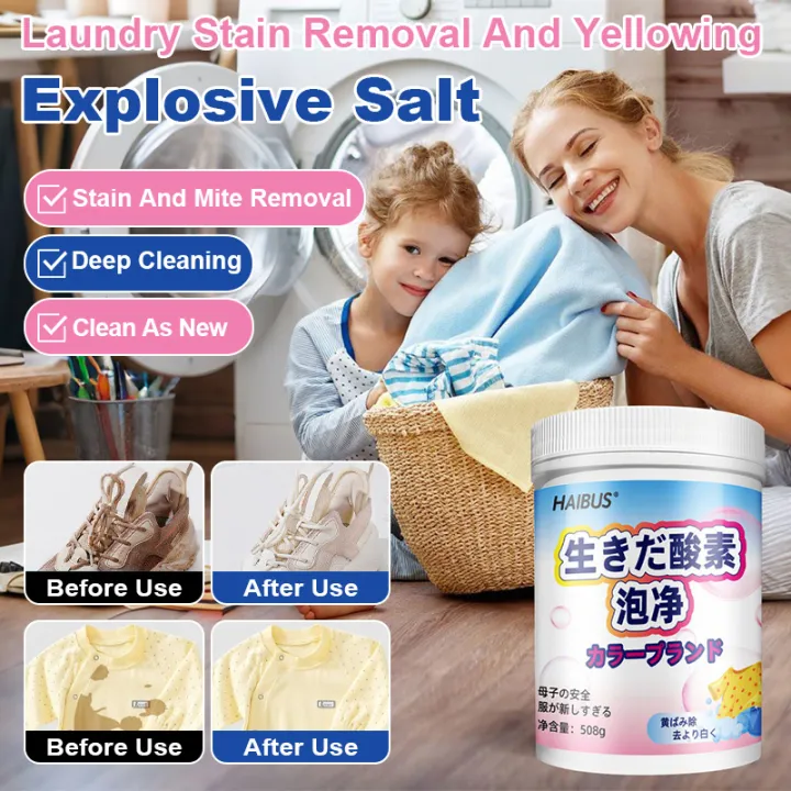 Stain Removal Yellowing Remover Dust Mite Killer Exploding Salt Long ...