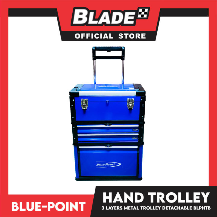 Blue-Point Hand Trolley Tool Box BLPHTB (Blue) 3 Layer Metal Trolley ...
