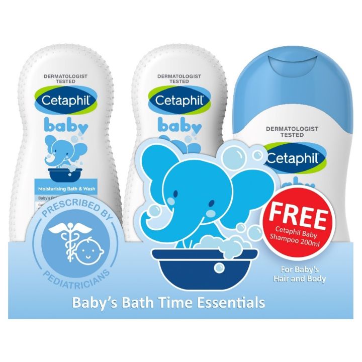 Cetaphil Baby Moisturizing Bath and Wash with Free Shampoo Set of 2 ...