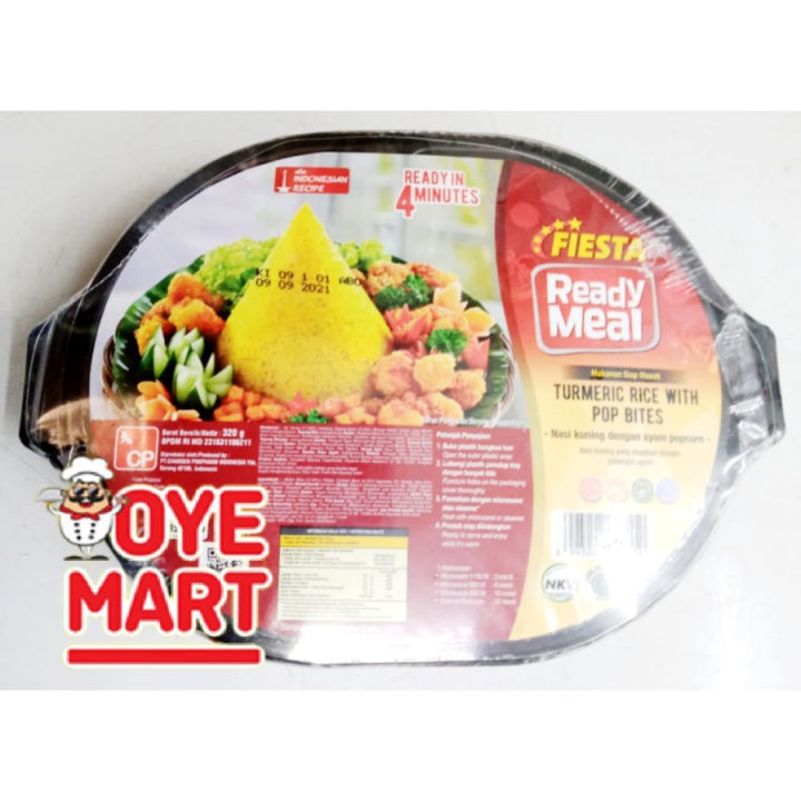 FIESTA READY MEAL TURMERIC RICE WITH POP BITES 320GR / NASI KUNING ...