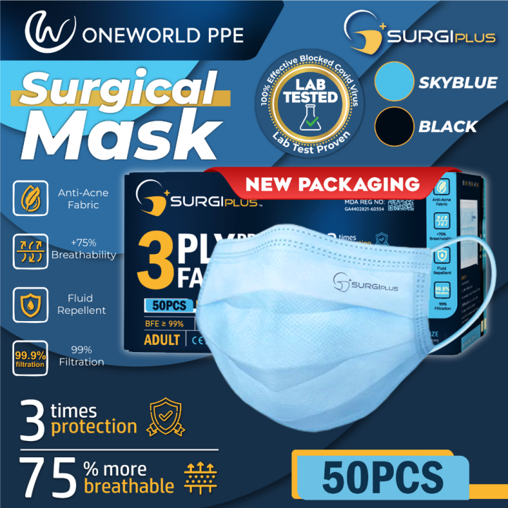 【Ready Stock-KL】3ply & 4ply Surgical Face Mask 【SurgiPlus Malaysia】ASTM ...