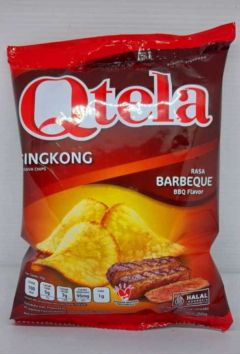 Qtela Singkong Varian Rasa Barbeque Kemasan Ekonomis Jajan Renceng ...