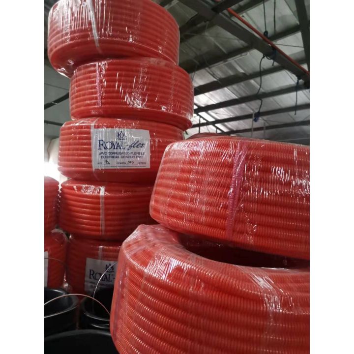 ROYAL FLEX PVC CORRUGATED FLEXIBLE HOSE 1/2 3/4 50M 100M | Lazada PH