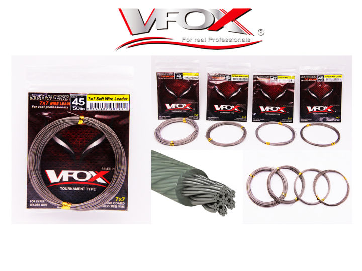 VFOX FISHING WIRE LEADER 7X7 (10 meter) STAINLESS STEEL SALTWATER ...