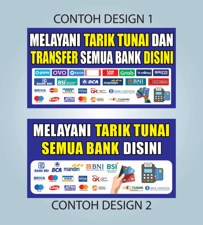 SPANDUK BANNER KONTER MELAYANI TRANSFER | Lazada Indonesia