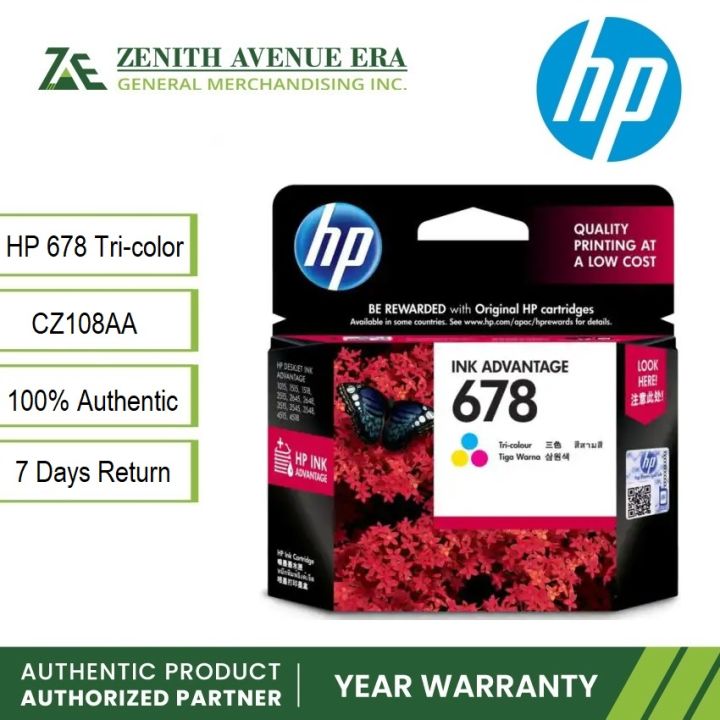HP CZ108AA 678 Tri-Color Cartridge | Lazada PH