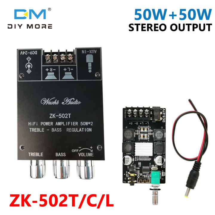 [100% Original] Diymore Mini 502T/ZK-502L/502C 2.1-channel Stereo Bluetooth 5.0 Digital Power ...