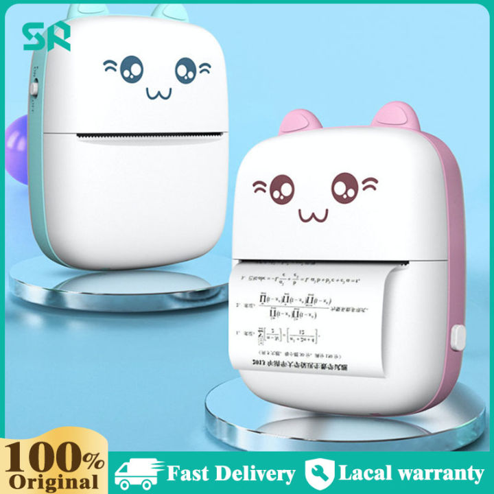 Portable Thermal Printer Bluetooth Mini Cat Label Print Photo Pocket ...