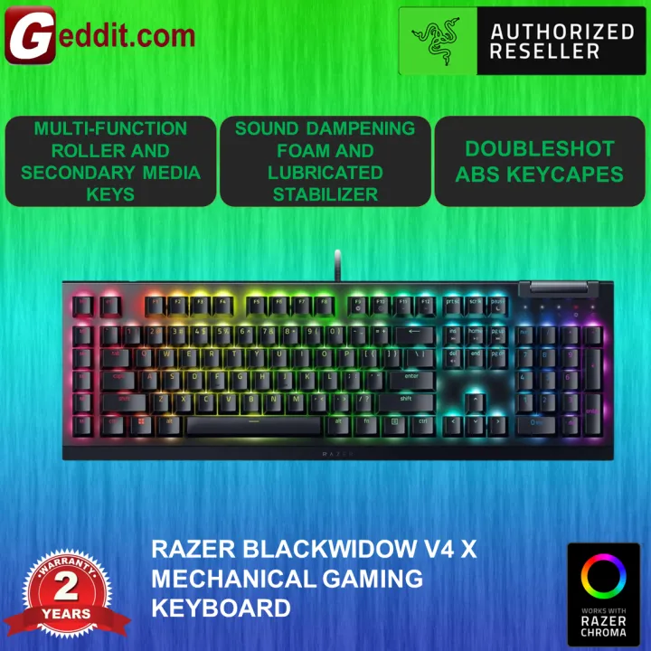 RAZER BLACKWIDOW V4 X MECHANICAL GAMING KEYBOARD - WITH DEDICATED MACRO ...