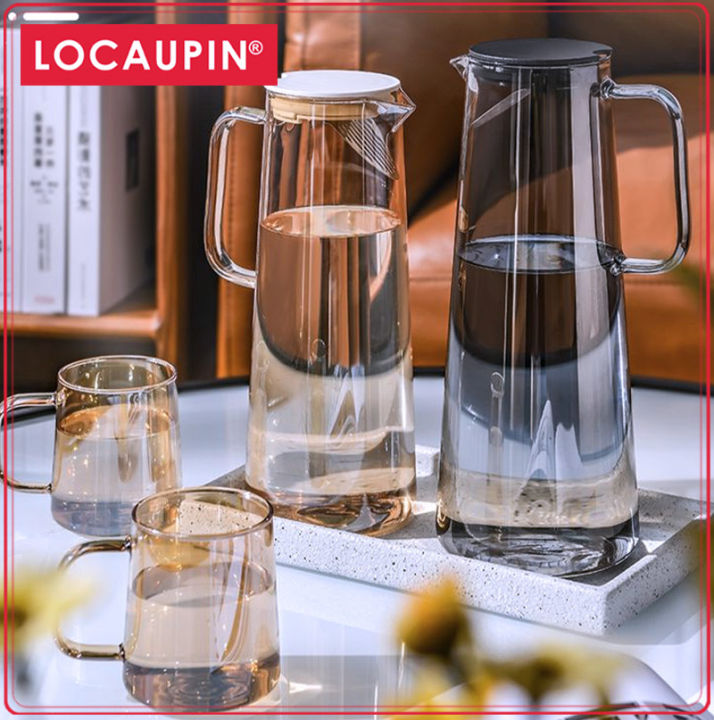 Locaupin 1800mL150℃ Heat-resistant Borosilicate Glass Bottle Pitcher ...