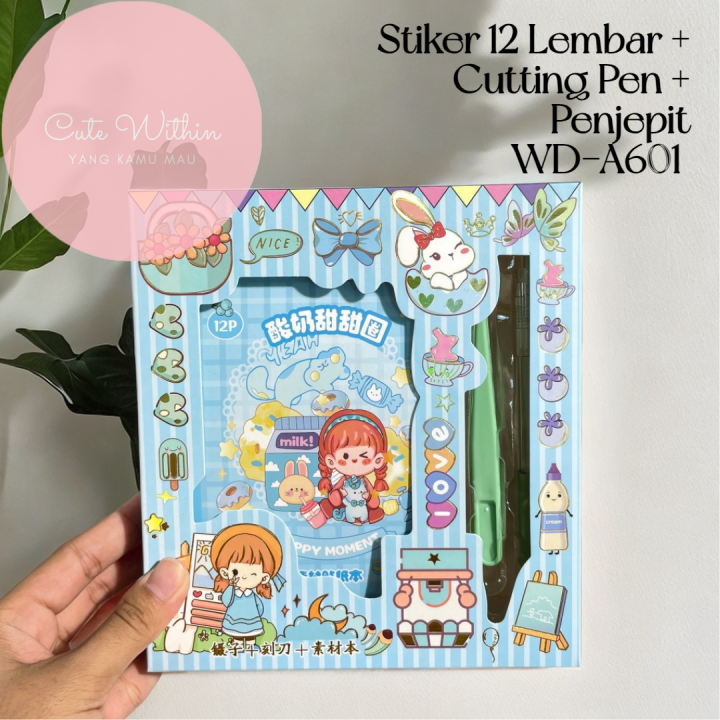 Sticker Buku Lengkap Penjepit Pen Potong - WD-A601 - stiker lucu gambar ...