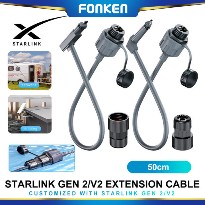 Fonken 2pcs Starlink Gen2 Ethernet Adapter Spx To Starlink V2 Ethernet