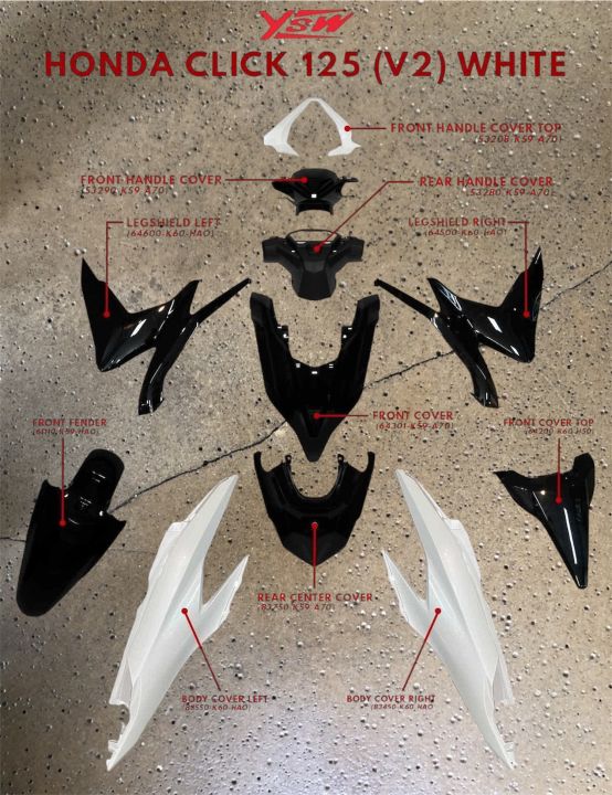 YSW FAIRING SET for HONDA CLICK 125i/150i v2 | Lazada PH