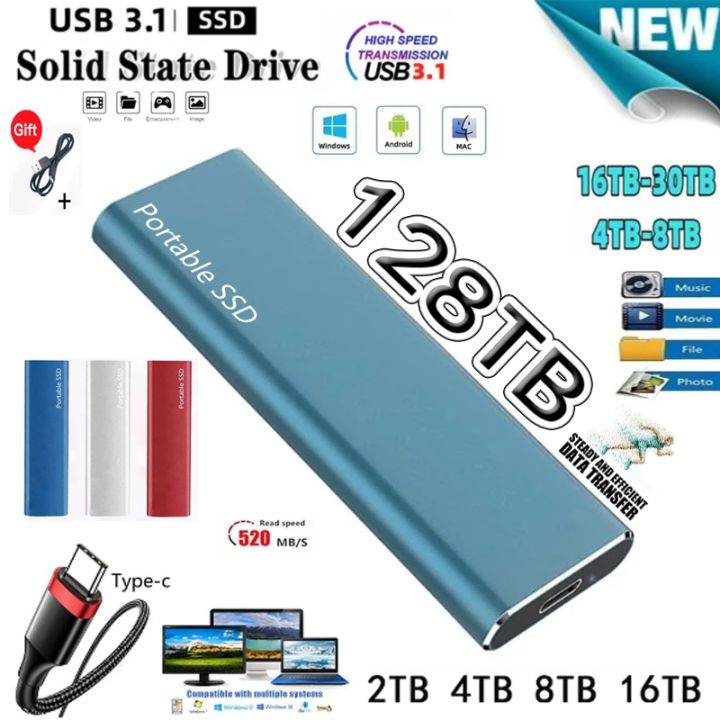 ☃ New External Drive HDD Portable 1tb SSD 2TB 4TB 8TB Externo Hard Disks USB3.0 Decives for ...