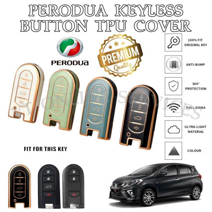 Premium Quality Perodua New Keyless Remote TPU Button Cover Protector ...