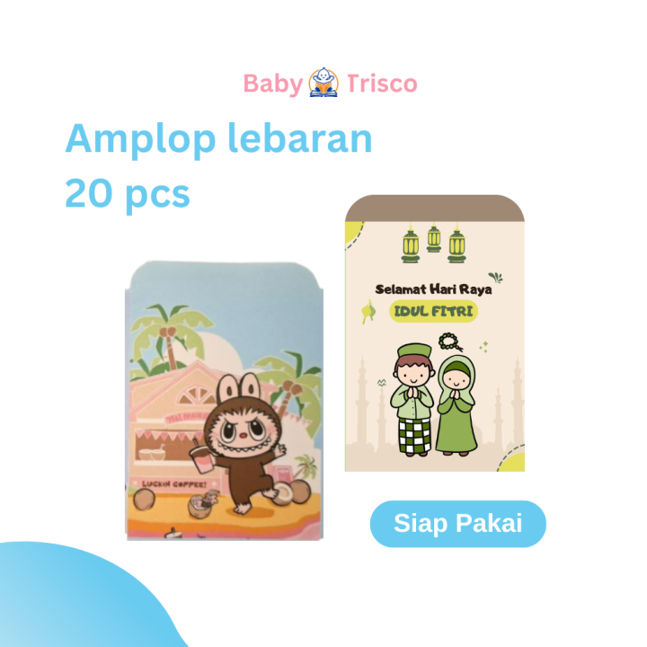 Amplop Lebaran Masjid Unik Labubu Islami kartun isi 20 pcs | Lazada ...