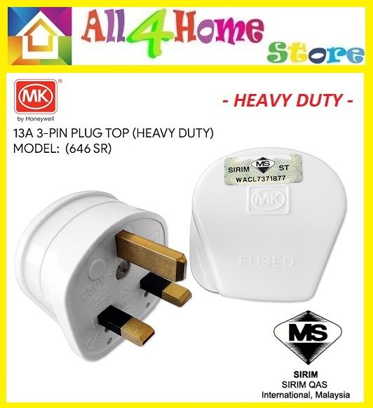 MK Honeywell – 13A 3 Pin Plug Top (646) ( BAKELITE) FUSED HEAVY DUTY ...