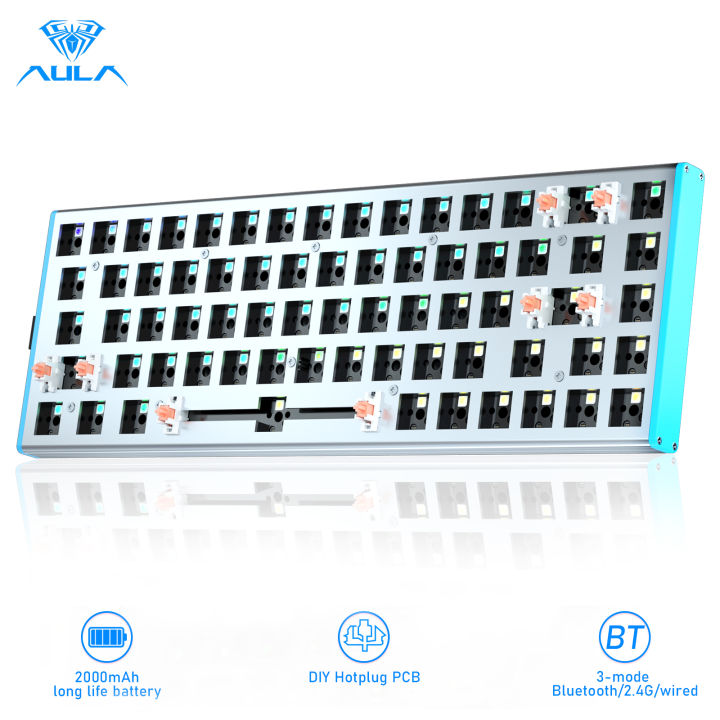 AULA F3368 Keyboard DIY Hotswap Keyboard Wired/Bluetooth/2.4G 68 Keys ...