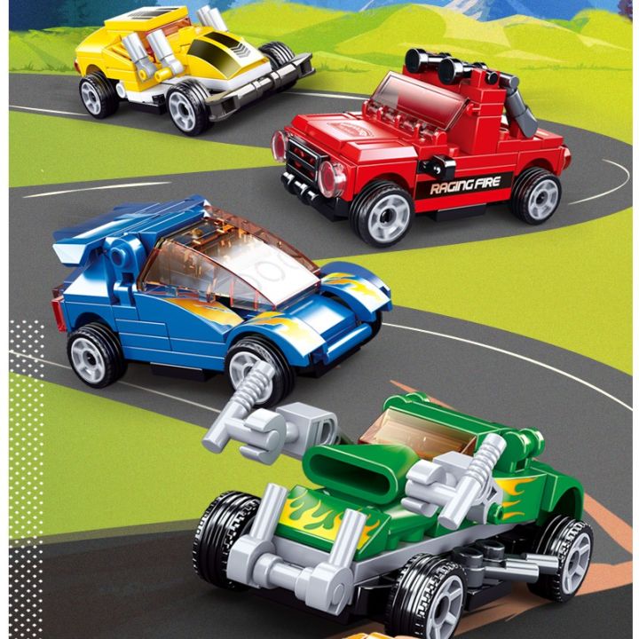 Mainan Balok Sluban Mobil Balap Power Bricks - Pull Back Car | Lazada ...