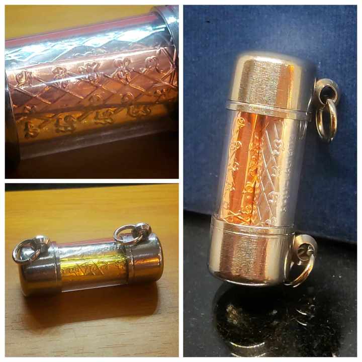 全功效钻石经文符筒Yant Kropetch Takrut/Diamond Armour Yantra Takrud/Diamond ...