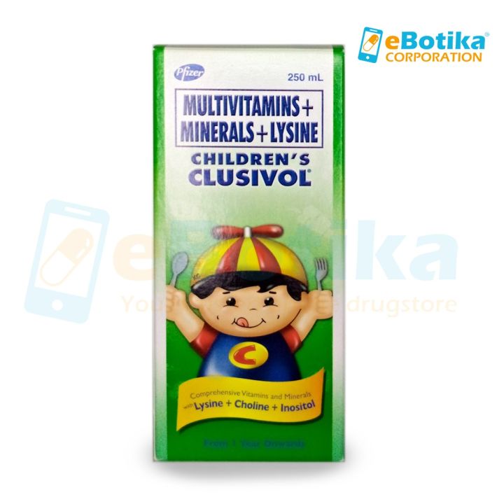Clusivol Syrup 250ml (Multivitamins + Minerals + Lysine) | Lazada PH
