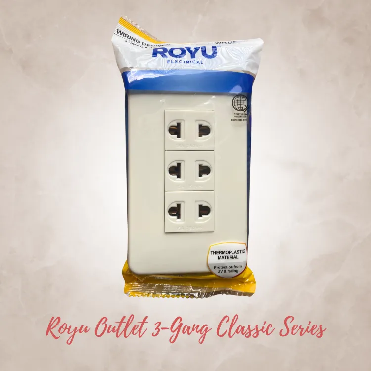 Royu Universal Outlet 1,2,3 Gang Set / Classic Series | Lazada PH
