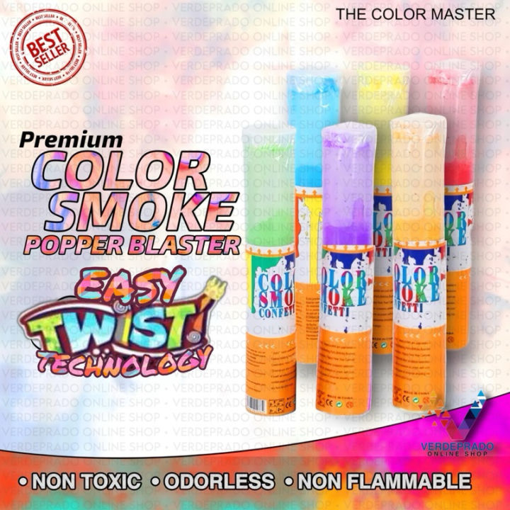 Holi Powder Color Smoke Party Poppers |Non Toxic| Easy Twist Premium ...