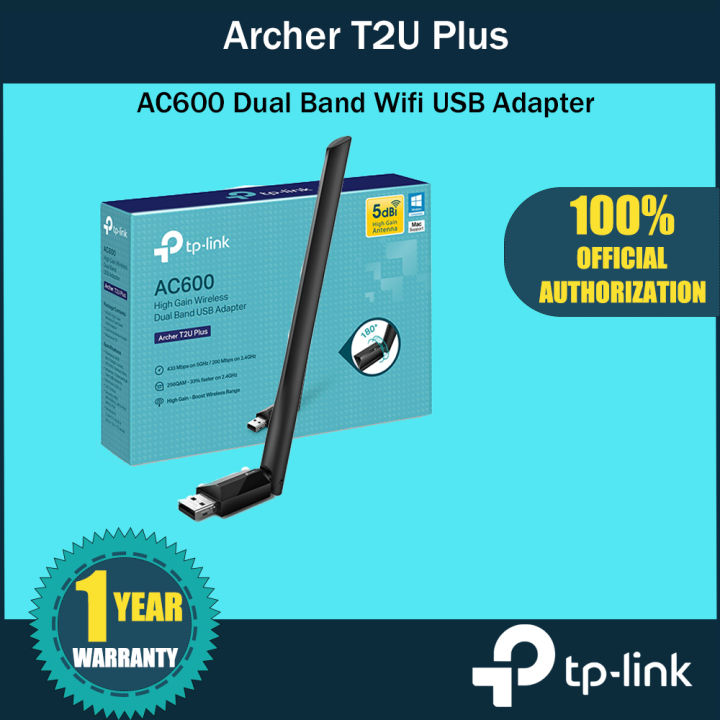 【READY STOCK】TP-Link AC600 USB WiFi Adapter for PC (Archer T2U Plus ...