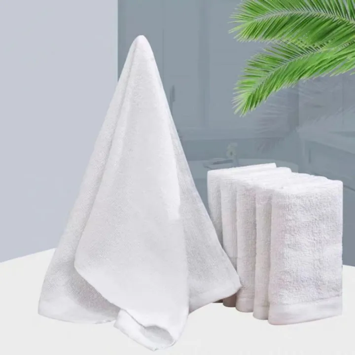 white towel 12pcs cotton white towel for hotel hair towel soft towel ...