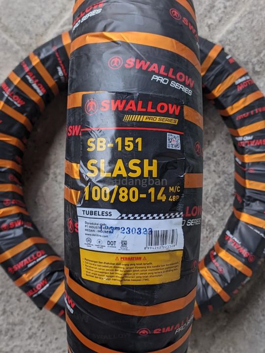 Swallow SB151 SLASH 100 80 14 Pro Series Tubeless Ban luar Motor PCX ...