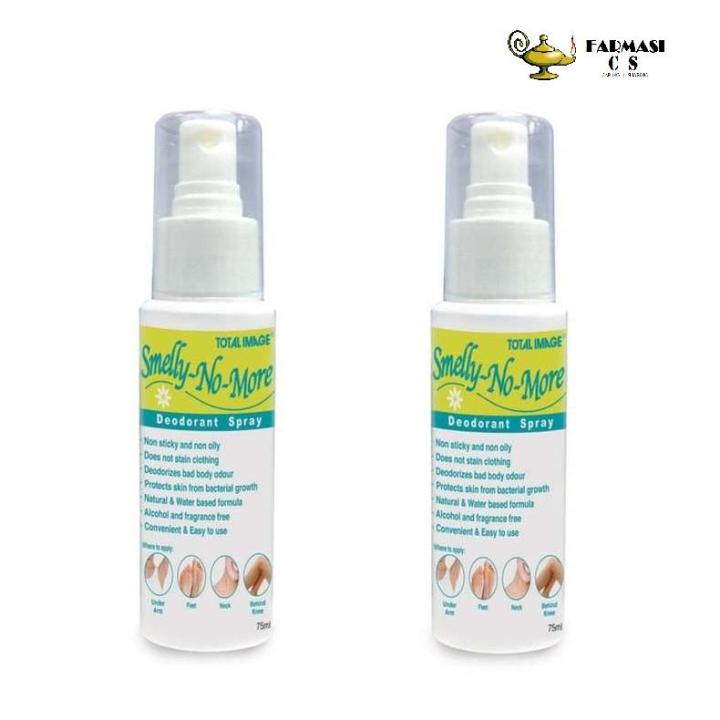 Total Image Smelly No More Deodorant Spray 75ml x 2 bottles TWIN PACK ...