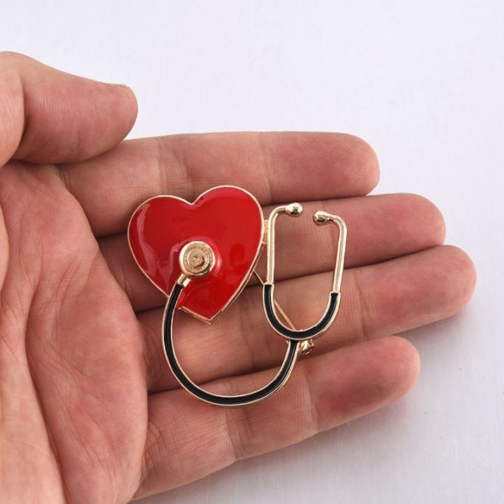 Heart-shaped Brooch Love Heart Enamel Pin For Hospital Doctors And ...