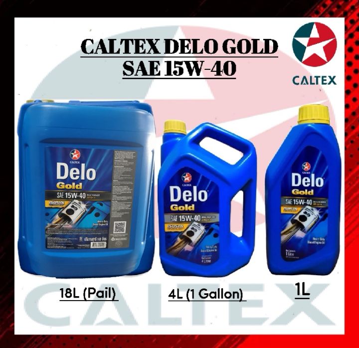 CALTEX OIL DELO GOLD SAE 15W-40 1L 4L 18L diesel engine oil | Lazada PH