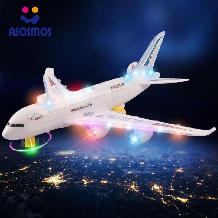 Electric Airbus A380 Plane Toy - Auto Run and Fall with Sound and Light ...