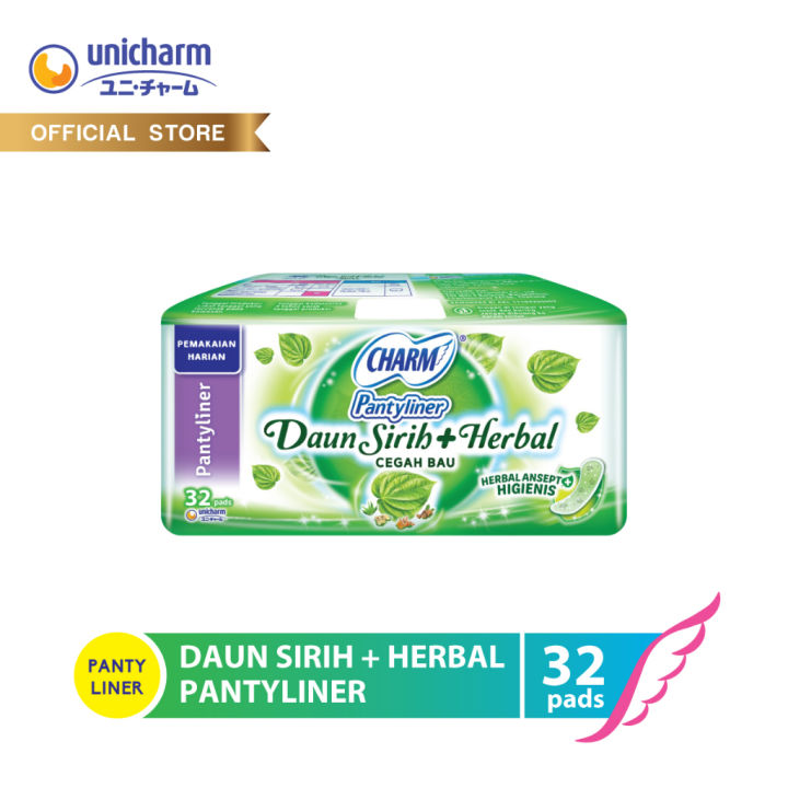 CHARM Pantyliner Daun Sirih Herbal 32 pcs | Lazada Indonesia