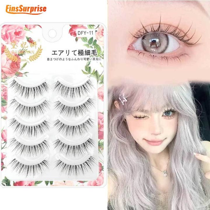 Creative waterproof black eyelash extension girl fluffy single cluster ...