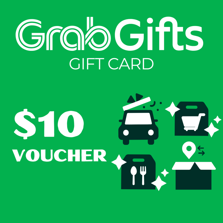 GrabGifts SGD10 Voucher Grab Voucher (Transport, Food, Mart, Express ...
