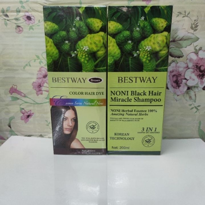 BESTWAY NONI SHAMPOO BLACK DAN BROWN / SEMIR RAMBUT HITAM DAN BROWN ...