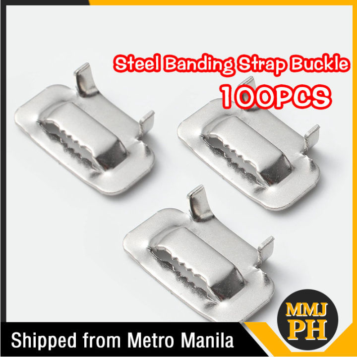 100pcs Steel Banding Strap Buckle 304 Stainless Steel Banding Buckles 1 ...