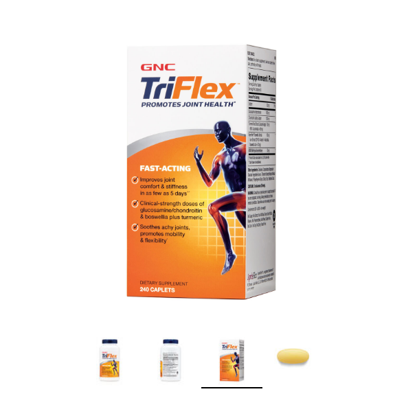 GNC Triflex Fast-Acting 240 Caplets Newest Version& Packing (This is ...