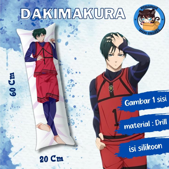 dakimakura anime rin blue lock / guling ukuran 20x60 cm anime rin blue ...