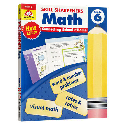 milumilu Evan-Moor Skill Sharpeners Math Grade 6 evanmoor English ...